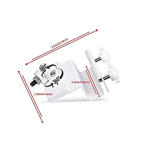 Wasserstein Weatherproof Gutter Mount Compatible with Arlo Pro/Pro2/Pro3/Pro4, Arlo HD, and Arlo Ultra/Ultra 2 - Greater Height for Your Arlo Cameras (2-Pack, White)