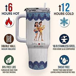 Custom 40oz Tumbler with Handle – Valentine's day shopping-Personalized Couple Gift for Anniversary Wedding Gift, Birthday, Mother's Day, Valentine’s Day rv7S3m