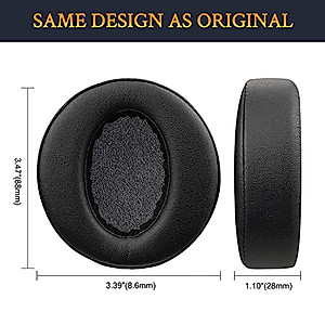 SOULWIT Professional Earpads Cushions Replacement for Sony MDR-XB950 XB950BT XB950B1 XB950N1 XB950AP Over-Ear Headphones, Ear Pads with Softer Protein Leather, Noise Isolation Memory Foam - Black