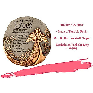 Spoontiques - Garden Décor - Bronze Angel Stepping Stone - Decorative Stone for Garden