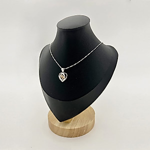 DYNUOTR Mom to Be Gift, Heart Baby Foot Necklace, 925 Sterling Silver, Baby Shower Gifts for Expecting New Mom, New Mom Gifts, Mother's Day Gifts for Her