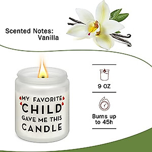 Day Gifts, Gifts for Dad Mom from Daughter Son, Vanilla Scented Candles, Gifts for Mom Dad, Best Mom Dad Gifts, Funny Birthday Gifts for Mom, Dad, Mother, Father, Funny Scented Candles(9oz)