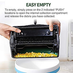 Yocada Carpet Sweeper Cleaner for Home Office Low Carpets Rugs Undercoat Carpets Pet Hair Dust Scraps Paper Small Rubbish Cleaning with a Brush Green