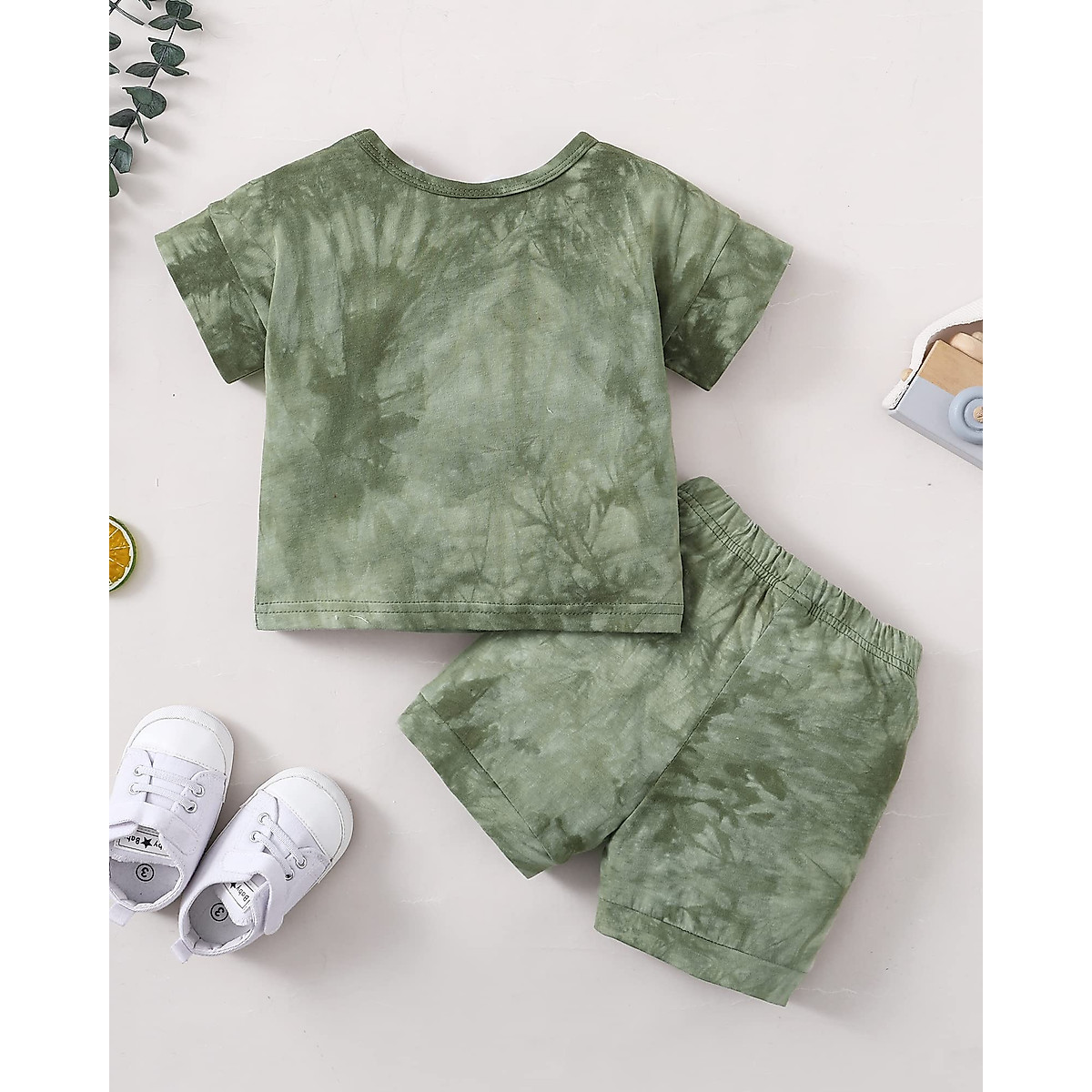 ZOEREA Toddler Baby Boy Clothes Tie Dye Outfits 6M-4T Infant Kid Short Sleeve T-Shirt + Short Pants Boy Summer Clothes Sets