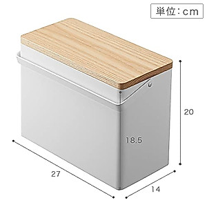 YAMAZAKI Home First Aid Box Three Tiered Medical Supplies Metal Organizer With Multicompartment Storage, Steel + Wood, Handles, Lid, No Assembly Req.