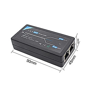 POE Extender 2 Port PoE-Powered PoE-sourcing ethernet Switch Repeater 100m 1 in 2 Out Comply IEEE 802.3af/at Standard 10,100Mbps for Security Camera Over Cat5/Cat6 or UTP Cables