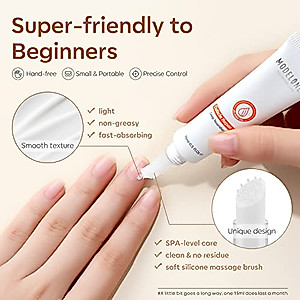 modelones Cuticle Cream, Ultra-Hydrating Cuticle Oil Nail Care Organic Jojoba Oil Vitamin E Serum, Deep Moisturizing Cuticle Repair Treatment Non-greasy, Soothe, Repair Dry Cracked Cuticles, 15ML