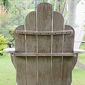 Cambridge Casual Arie Adirondack Chair, Teak Wood/Weathered Gray
