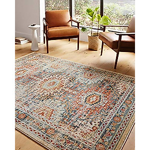 Loloi II Jocelyn Collection JOC-03 Mist/Multi, Transitional 7'-10" x 10' Area Rug