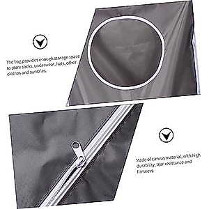 HOOTNEE 1pc Storage Bag Hanging Hamper Door-hanging Bag Multifunctional Bag Door Hanging Laundry Bag Back of Door Laundry Bag Oxford Pouch Hanging Laundry Basket Oxford Fabric Dark Grey