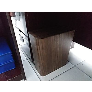 RZM Wood Trash Can Wastebasket,Household Bathroom Living Room Rectangular Trash Bin,Narrow Space Garbage Can with Swing Lid (Color : D, Size : 26.5x13x30cm(10x5x12inch))