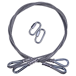 JEENDA 2PCS Lift Cables 125542 Compatible with Gorilla Lift Non Coated Cables with EZ Spring Clips (2)