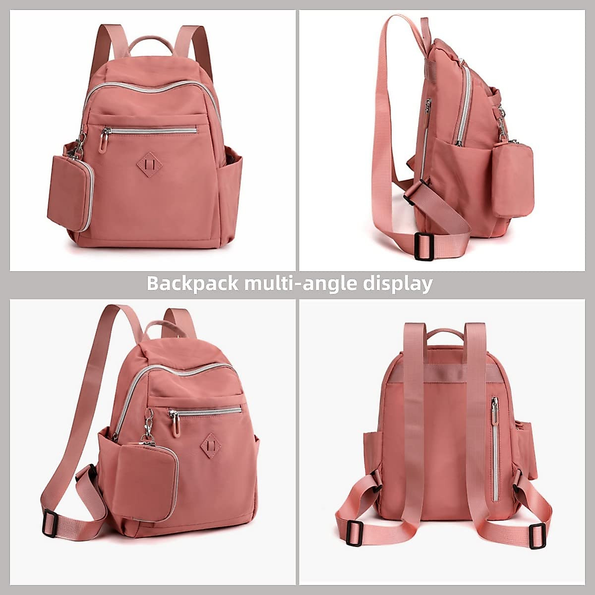 Small Backpack womens backpack purse Mini Casual Lightweight Daypack Backpacks for Women and Girls (C-Black)