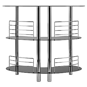 Winsome Martini Wine Storage, Black/Metal