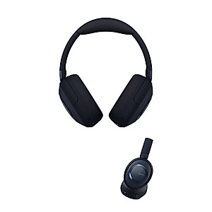 Cleer Audio, Alpha Noise Cancelling Bluetooth Headphones, Microphone, Outer Touch Controls, 35 Hr Battery Life, Midnight Blue