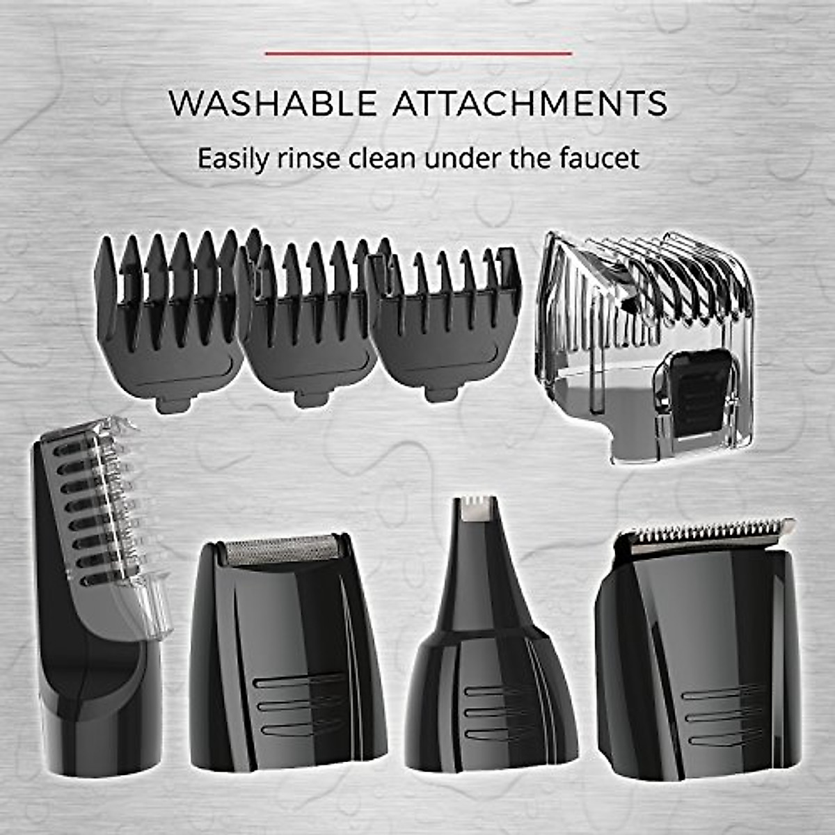 Remington Head to Toe Advanced Rechargeable Powered Body Groomer Kit, Beard Trimmer (10 Pieces), 6.3 Inch