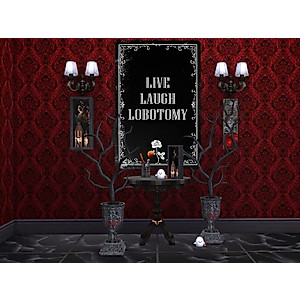 Funny Dark Humor Goth Halloween Wall Decor Live Laugh Lobotomy Sign For Gothic Room, Home, Bedroom, Bathroom, Office 8 x 12 Inch (942)
