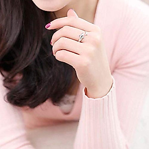 Chereda Vintage Dolphin Women Open Band Ring,Adjustable 925 Sterling Silver Plated Ring