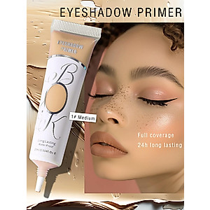 MAEPEOR Matte Eyeshadow Primer 6 Colors Prevent Oily Lids and Creasing Eye Primer Base Long-lasting Waterproof & Smudgeproof Eye Primer for All Shadows (Medium)