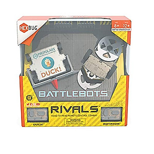 HEXBUG BattleBots Rivals 5.0 (Rotator and Duck!) Toys for Kids - Fun Battle Bot Hex Bugs - Remote Controlled Robot Toy - Batteries Included - Ages 8 and up