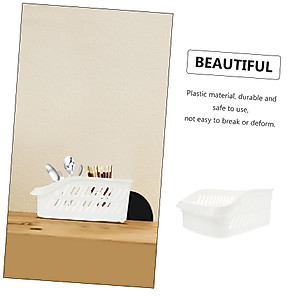 Abaodam 1Pc Box Storage Box Sundries Organizer Jewelry Storage Basket Nursery Basket Stackable Masaüstü kutusu white plastic storage bins Sundries Holder Plastic baskets hollow office