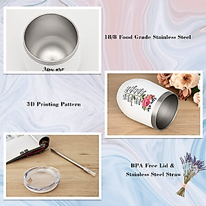 LiqCool Christian Gifts for Women, Unique Religious Gifts for Women, Inspirational Gift for Women, Christian Mothers Day Gifts, Christian Wine Tumbler Gift for Christmas Birthday (12oz, White)