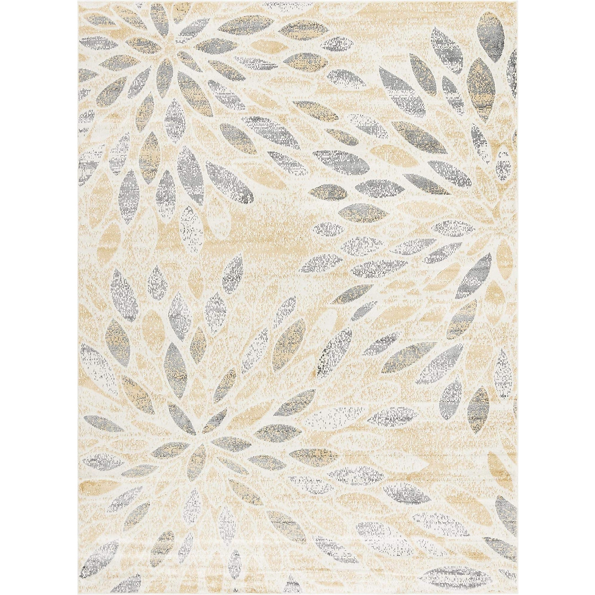Unique Loom Sumter Collection Area Rug - Rhett (9' x 12' Rectangle, Yellow/ Gray)