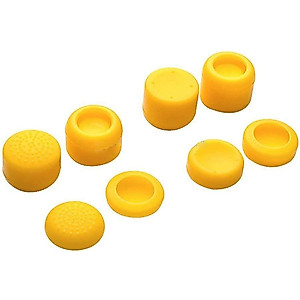 Rymfry Analog Thumb Stick Grips Cap Silicone Thumbsticks Joystick Cap Cover for PS4 PS3 PS2 Switch Pro Xbox one Xbox 360 Wii U Controller - Yellow