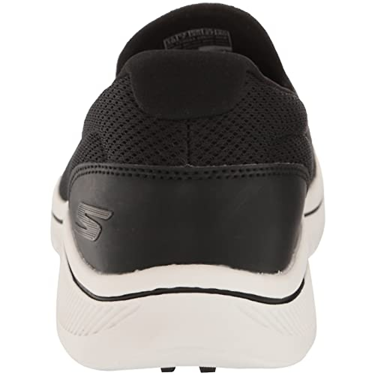 Skechers Women's Arch Walk Relaxed Fit Slip On Golf Shoe Sneaker, Black/White, 8.5