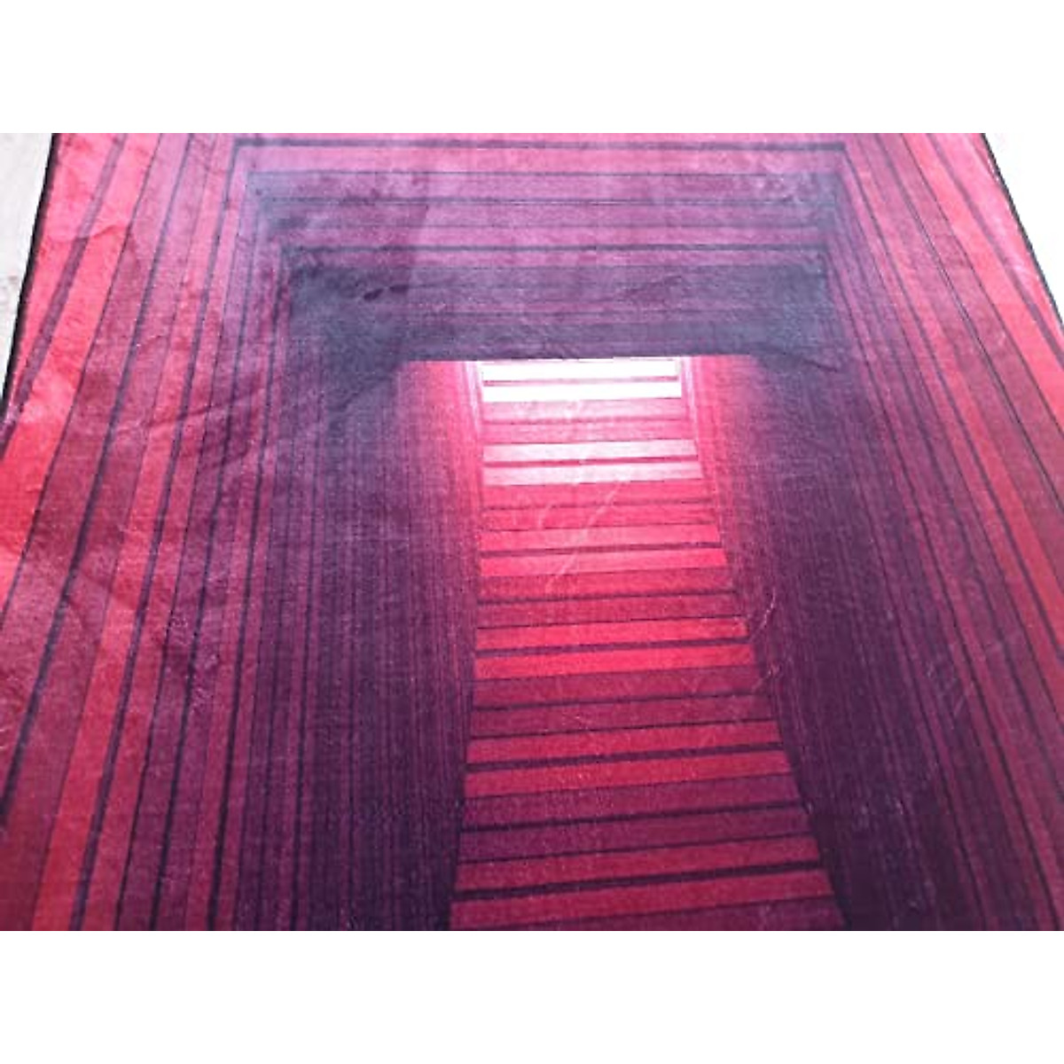 3D Vortex Rug, 3D Illusion Rug, Red Rectangular Illusion Rug, Vortex Illusion Carpet, 3D Effect, Optical Illusion (47”x70”)=120x180cm