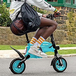 Jetson LX10 Folding Electric Ride-On - Includes Easy Folding Mechanism, 250 Watt Motor, Top Speed of 15.5 mph, Twist Throttle, 10" Wheels, With Pegs, Blue, JLX10-BLU