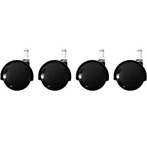 Chromcraft Polyurethane Soft Tread Replacement Casters - Softer Casters for Wood or Tile Floors (4)