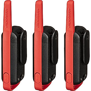 Motorola Solutions T210TP Two-Way Radio Black W/Red Three-Pack