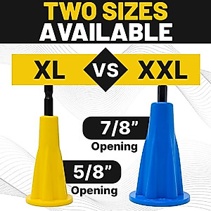 Rack-A-Tiers Nut Blaster - Tighten Wire Nuts with Drill, Universal Wire Connector Drill Bit Attachment, Twist Wire Nuts with Your Drill (XL) (72101)