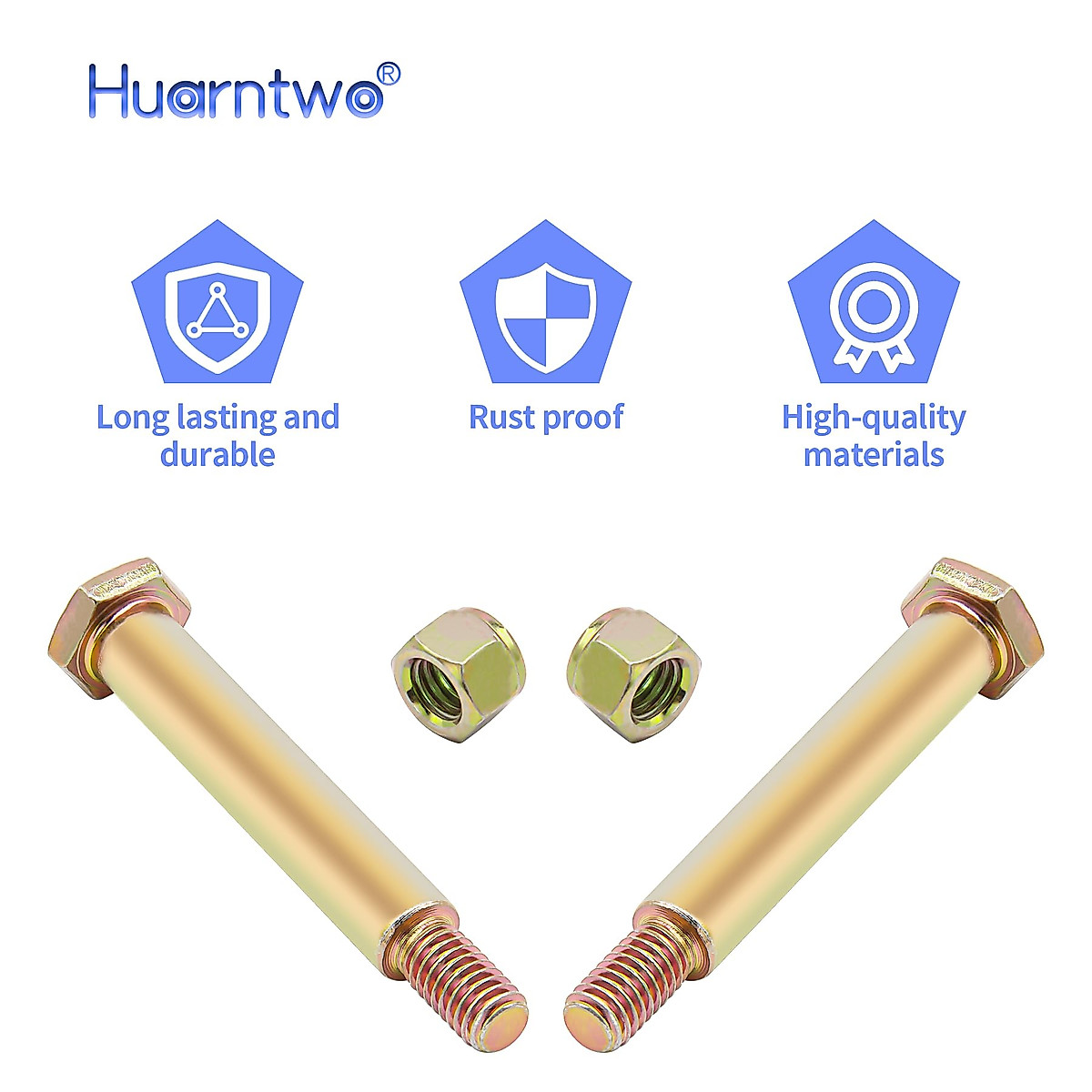 Huarntwo Replacement Wheel Shoulder Bolts and Lock Nuts for 137644 184218 184219 193406 532137644 738-3056 938-3056 73930600(2 Pack)