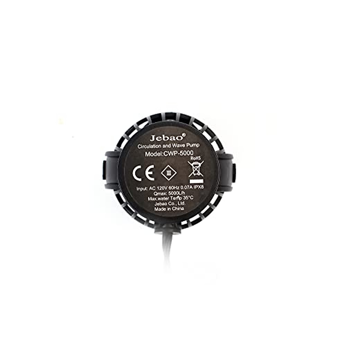 Jebao CWP-5000 Circulation Wave Pump with Magnetic Base, 132gph-1320gph