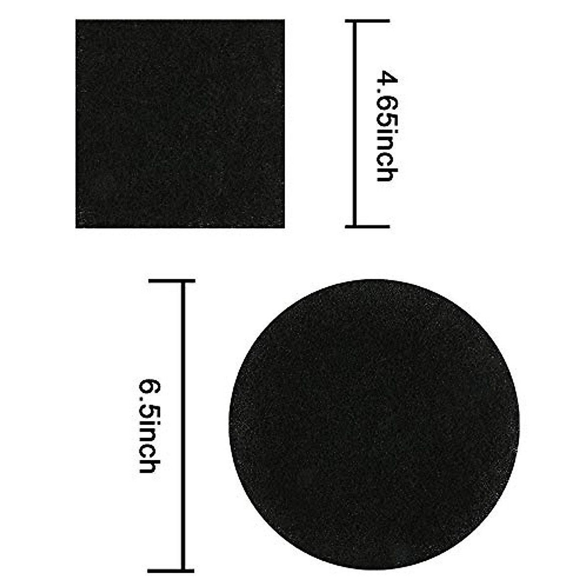 Abakoo Compost Bin Filters, 12 Pack, Activated Carbon Filters for Kitchen Compost Pail Filters Replacement for 1/1.3 Gallon Compost bin, 6 Round and 6 Square 6.5 inch Diameter Measures 4.65 inch