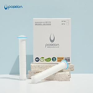 POSEION Shower Head Sediment Filter – 4 Replacement Showerhead Filters Soft Water High Density Polypropylene for Hard Water Softener Remove Rust Hydrate Dry Hair Scalp Skin Care Made in Korea SF140