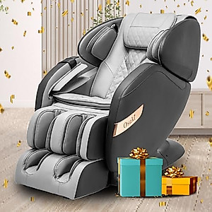 Osaki OS-Champ | Black & Gray | 2D SL-Track Full Body Massage Chair | Zero Gravity | Lumbar Heating | Foot & Calf | Auto Mode | Full Air Bag Compression | Bluetooth Speaker | Space Saving