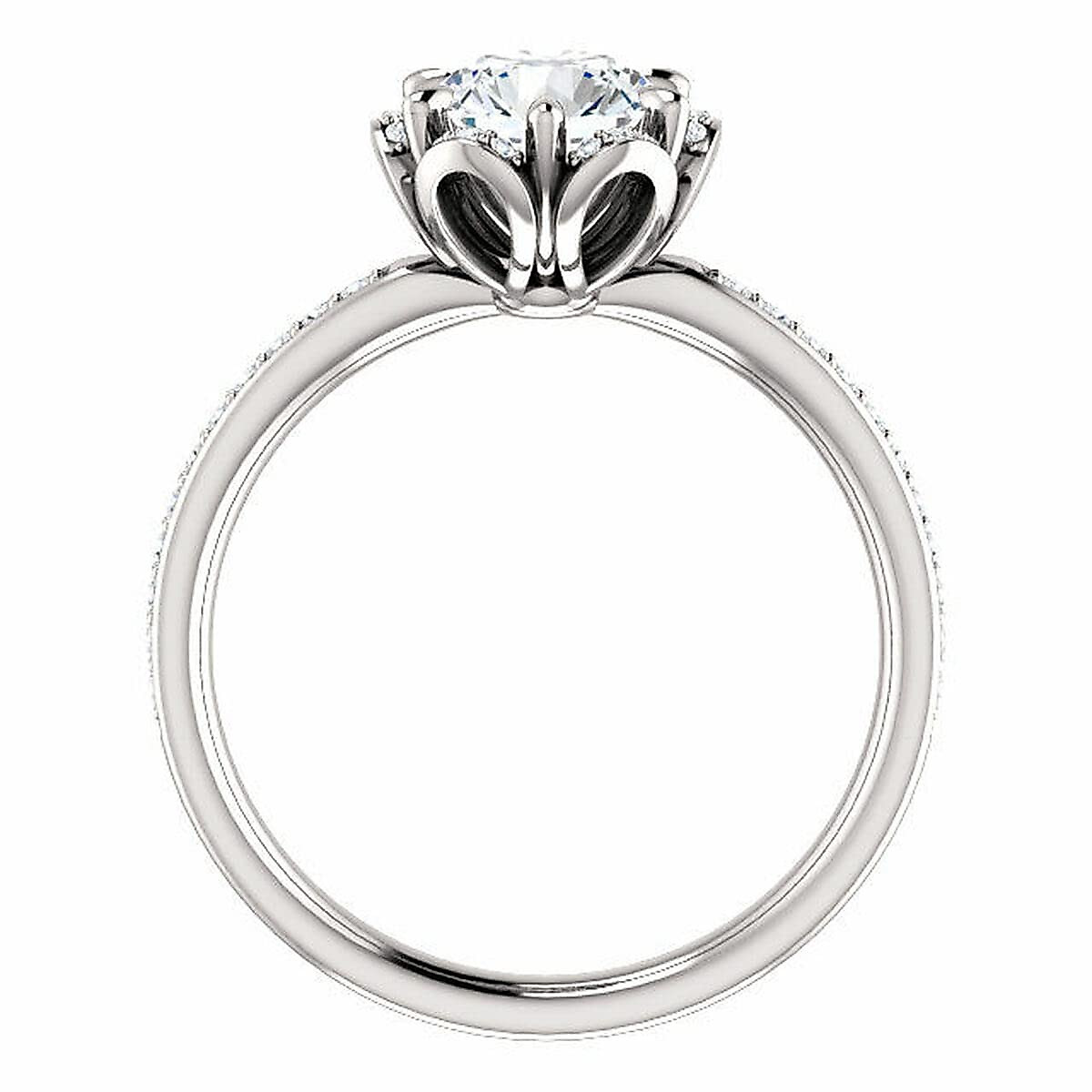 SISGEM 10K 14K 18K Solid Gold Engagement Rings for Women,Set 1.2/2.2 carat(cttw) Round Cut Moissanite Rings Wedding Engagement Anniversary Promise Bridal Bands with Engraved Name (18K-Gold)