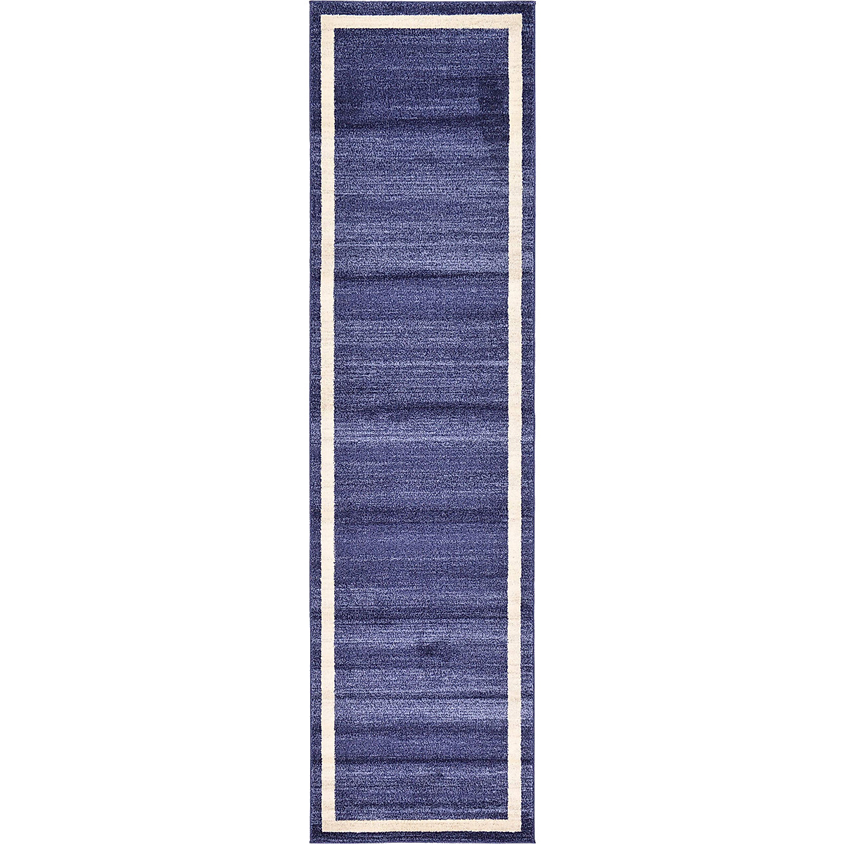 Unique Loom Del Mar Collection Area Rug - Maria (2' 7" x 10' Runner, Navy Blue/ Ivory)
