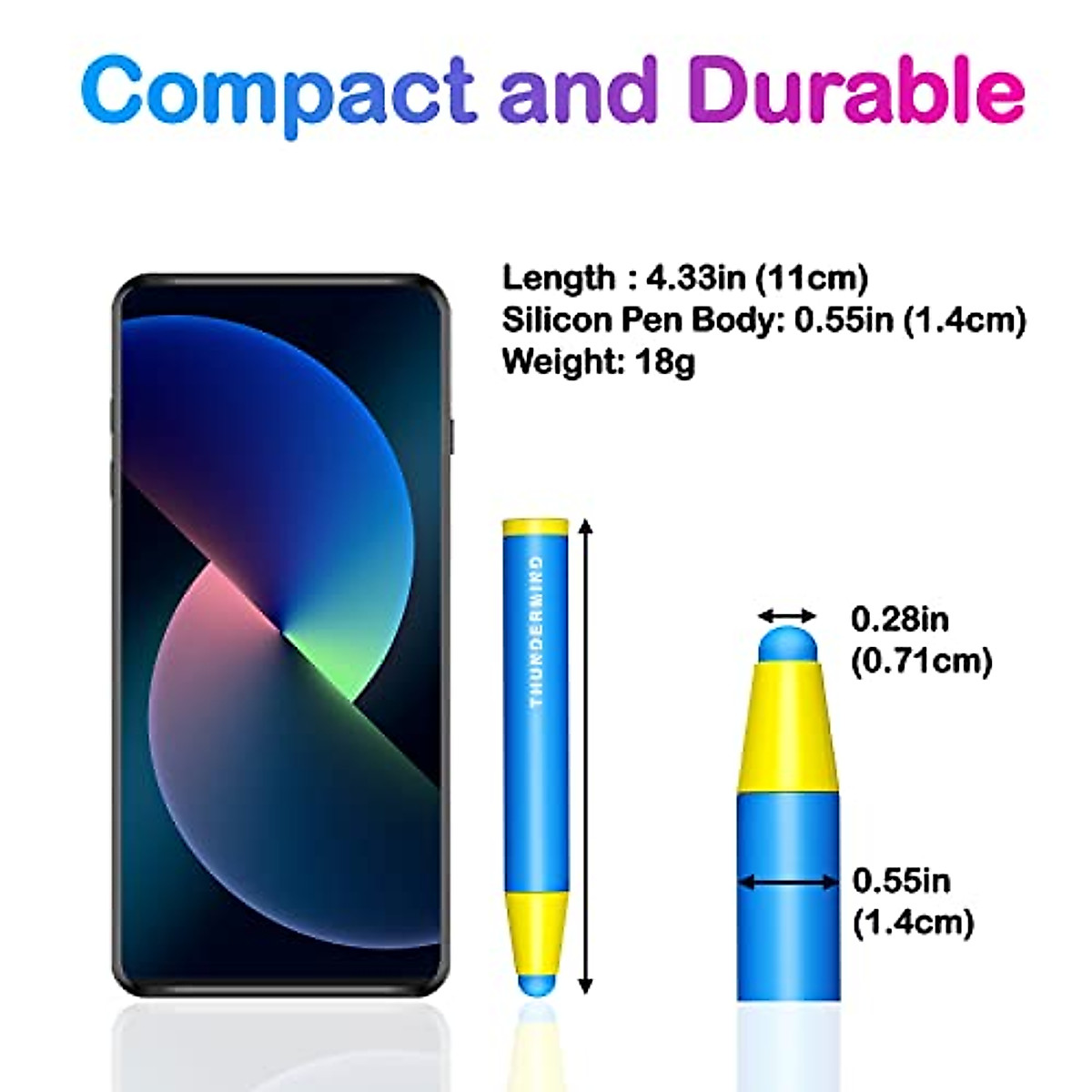 TM Kids Stylus Pens for Amazon Fire Tablet, Crayon Pencil Stylus for Touch Screen, Toddler Stylus for iPhone iPad Air Mini Pro, Amazon Fire HD Kids Pro Tablet, Leapfrog Epic LeapPad (2 Pack)