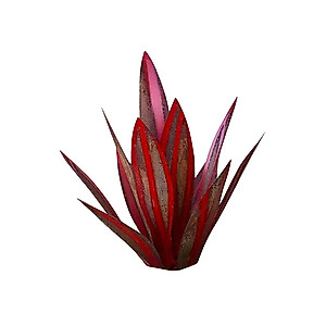 CUCUDAI Simulation Art Agave Plant Ornaments DIY Rustic Metal Sculpture for Outdoor Patio Yard Garden Decoration Stakes Lawn Statue Home Decor