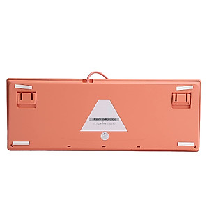 STK130 Mechanical Computer Keyboard ,Ergonomic 87‑Keys Gaming RGB Keyboard , for Game Office Home(orange)