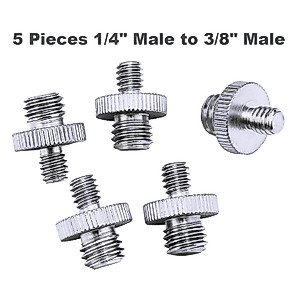 Sunmns 1/4 Inch and 3/8 Inch Converter Threaded Screws Adapter Mount Set for Camera/Tripod/Monopod/Ballhead, 21 Pieces