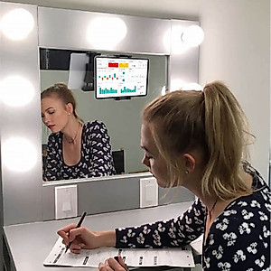 Mippko Mirror & Bathroom Tablet Holder Suction Cup Mount, 3.5" Suction Base for Glass/Wall/Metal/Plastic, Clamp Compatible with 7~12.9" iPad/Nexus/LG G Pads/e-Reader