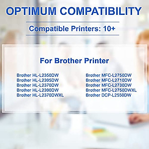 TN760 Toner for Brother Printer Compatible Replacement for Brother TN760 TN-760 TN 760 TN-730 TN730 Toner for Brother Printer HL-L2350DW HL-L2395DW DCP-L2550DW MFC-L2750DW MFC-L210DW Toner (2 Black)
