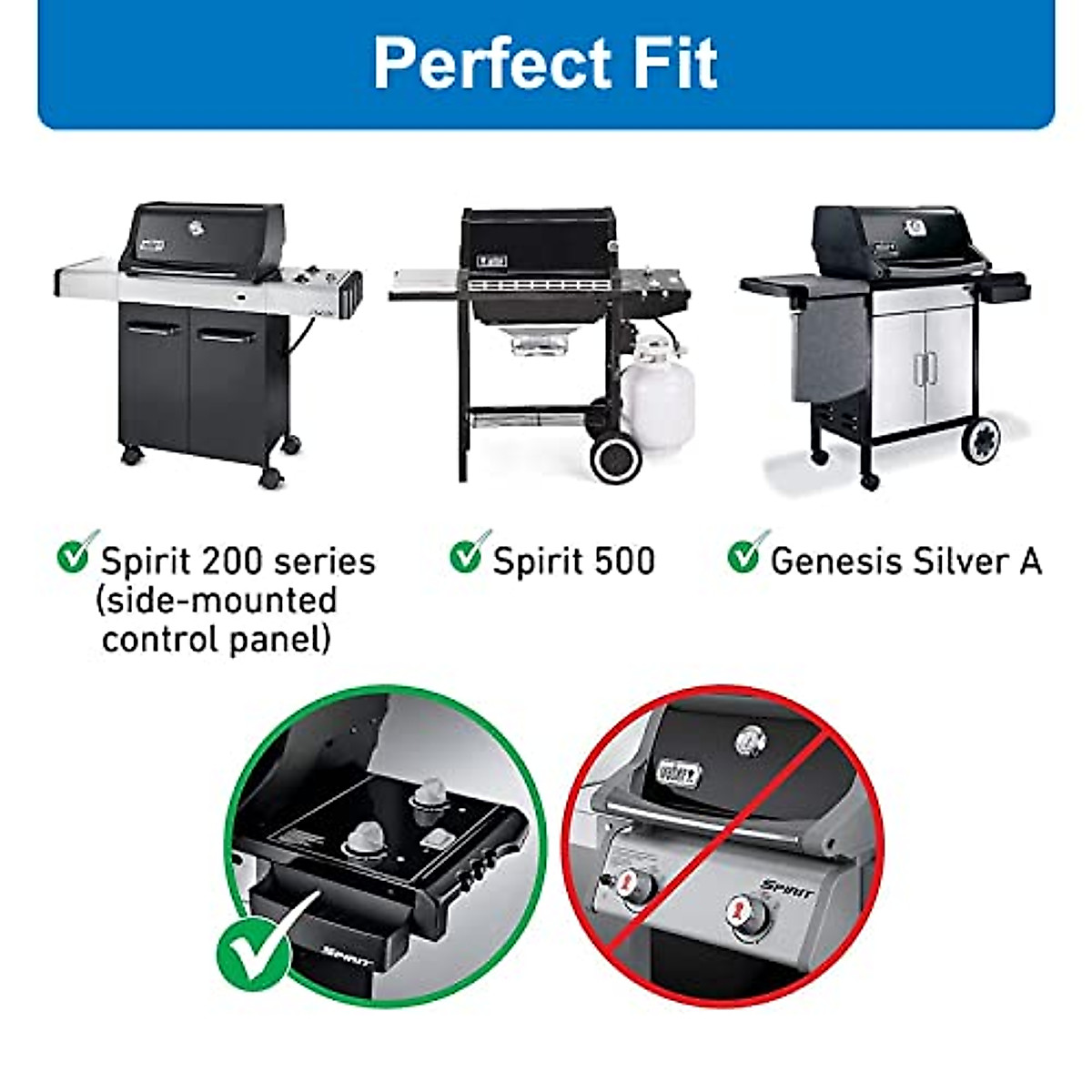 Utheer 7507 Grill Burner Tube Set for Weber Spirit E-210,Spirit 200 Series Gas Grill(Side Control),Spirit 500 Genesis Silver A Stainless Steel Gas Grill Burner Tube Kit,Detachable Burner