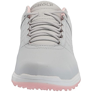 Skechers Women's Go Pivot Spikeless Golf Shoe, Light Gray/Pink, 7 Wide