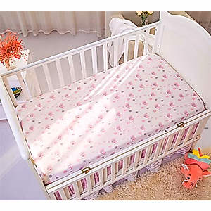 La Premura Baby Elephant Nursery Crib Bedding Set for Girls – Pink Elephant & Love Balloons 3-Piece Standard Size Crib Set, Pink & Gray